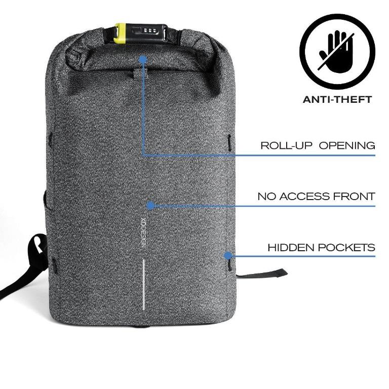 XD Design Urban Cut Proof Anti-Theft backpack, Grey, Men's Fashion ...