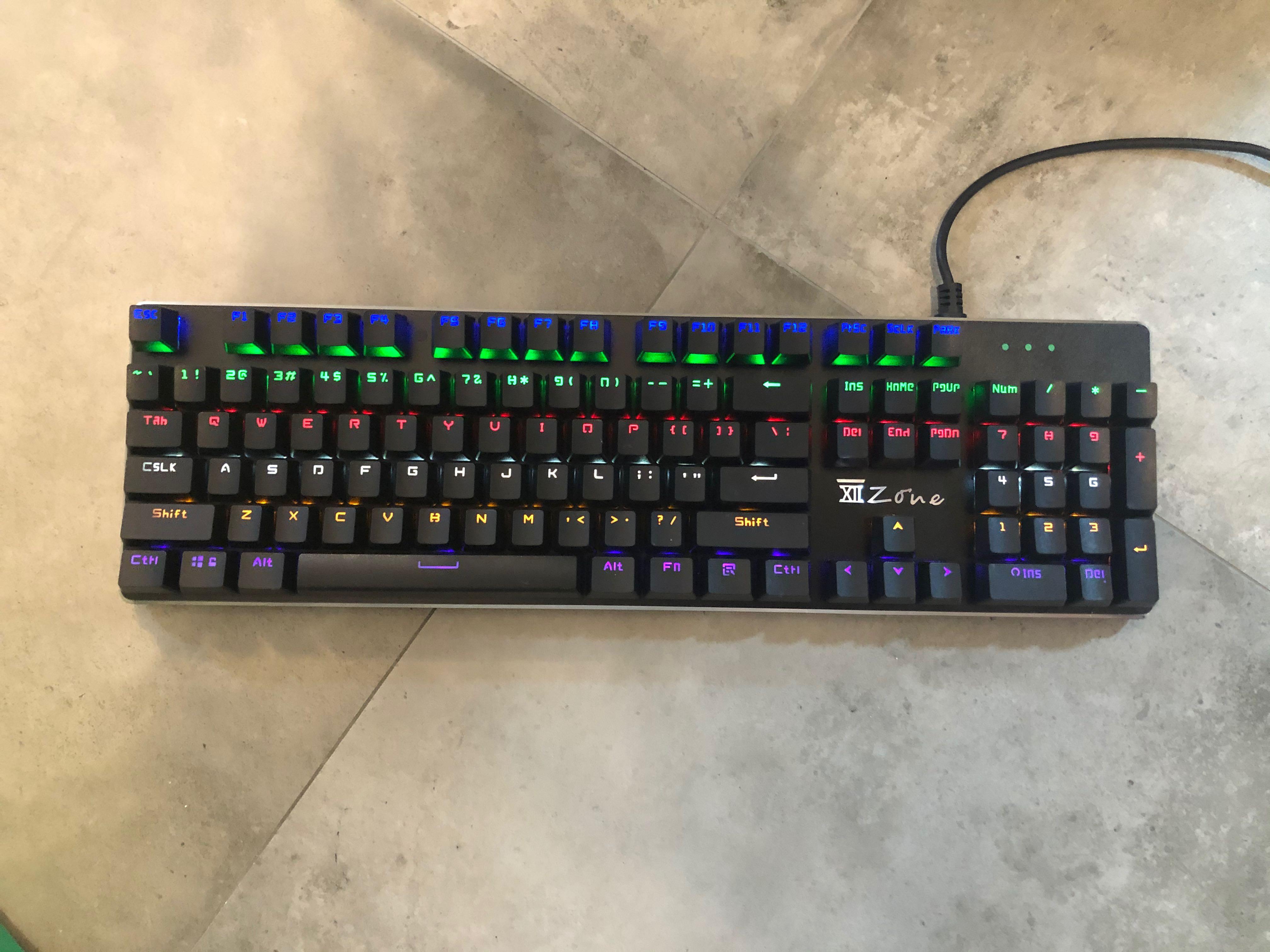 Xii-Zone Rainbow Multicolour Gaming Keyboard, Computers & Tech, Parts ...