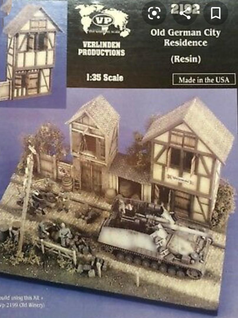 1/35 scale Rare Verlinden German old city WW2 - Miniature buildings for ...