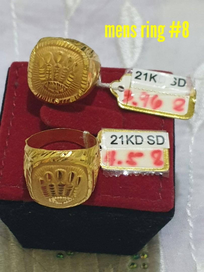 21K Saudi Gold Mens Ring SPL, Women's Fashion, Jewelry & Organizers ...