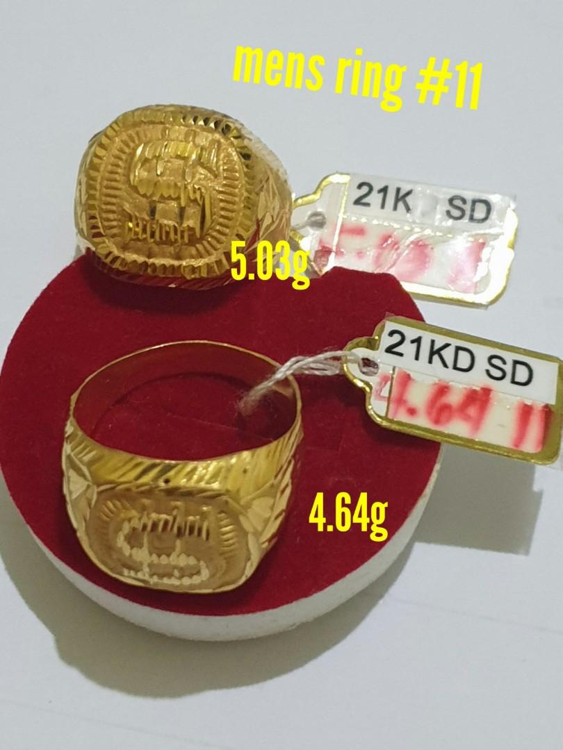 21K Saudi Gold Mens Ring SPL, Women's Fashion, Jewelry & Organizers ...