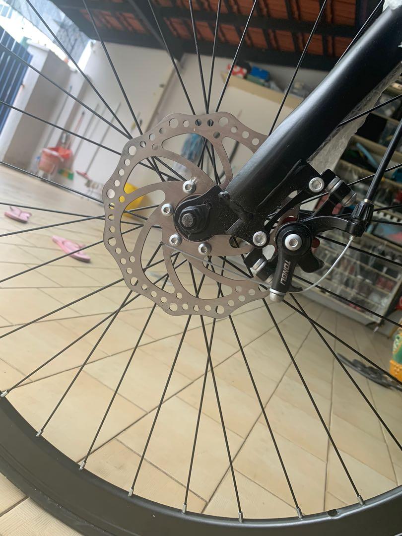 26" Black Frame & Black Rim Fixie With Black Tyre Disc Brakes New ...
