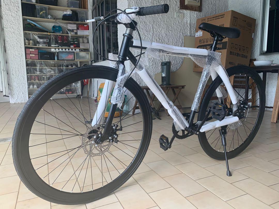 26" Black Frame & Black Rim Fixie With Black Tyre Disc Brakes New ...