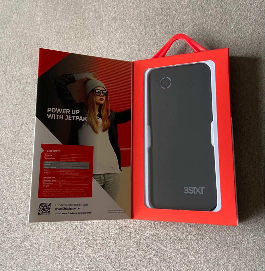 3SIXT POWER BANK 5000mAh, Mobile Phones & Gadgets, Mobile & Gadget ...