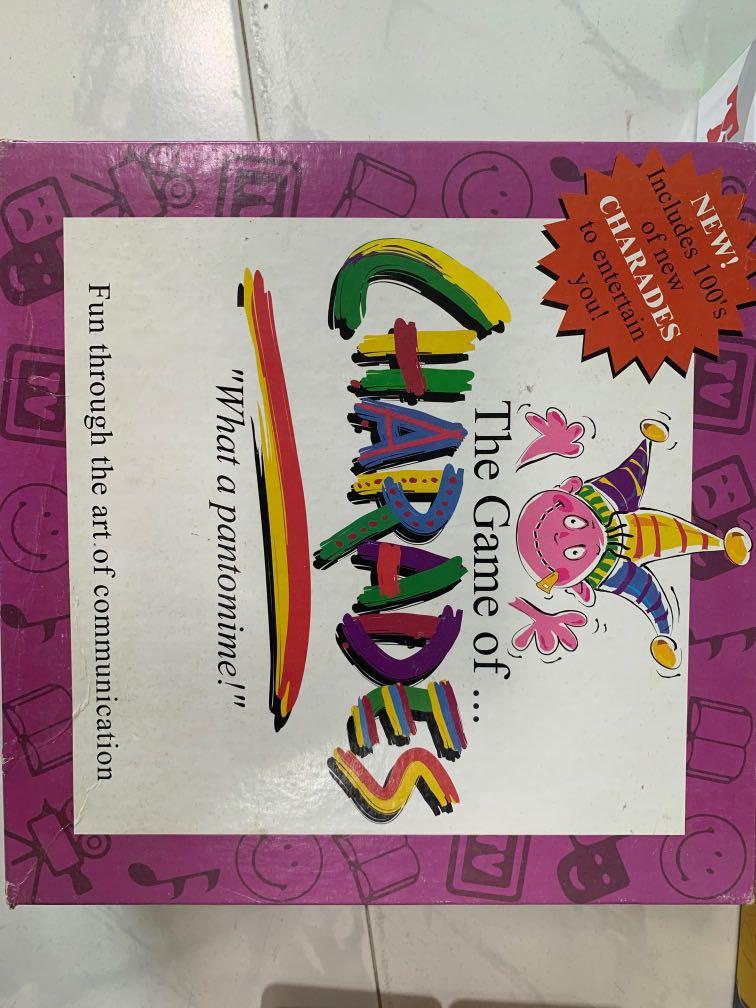 4 games, charades, Pictionary junior+adult cards, twister, Hobbies ...