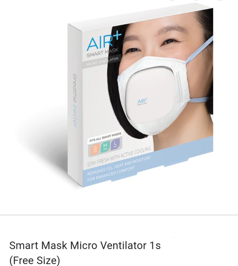 Air+ Smart Micro Ventilator (free size), Health & Nutrition, Face Masks ...