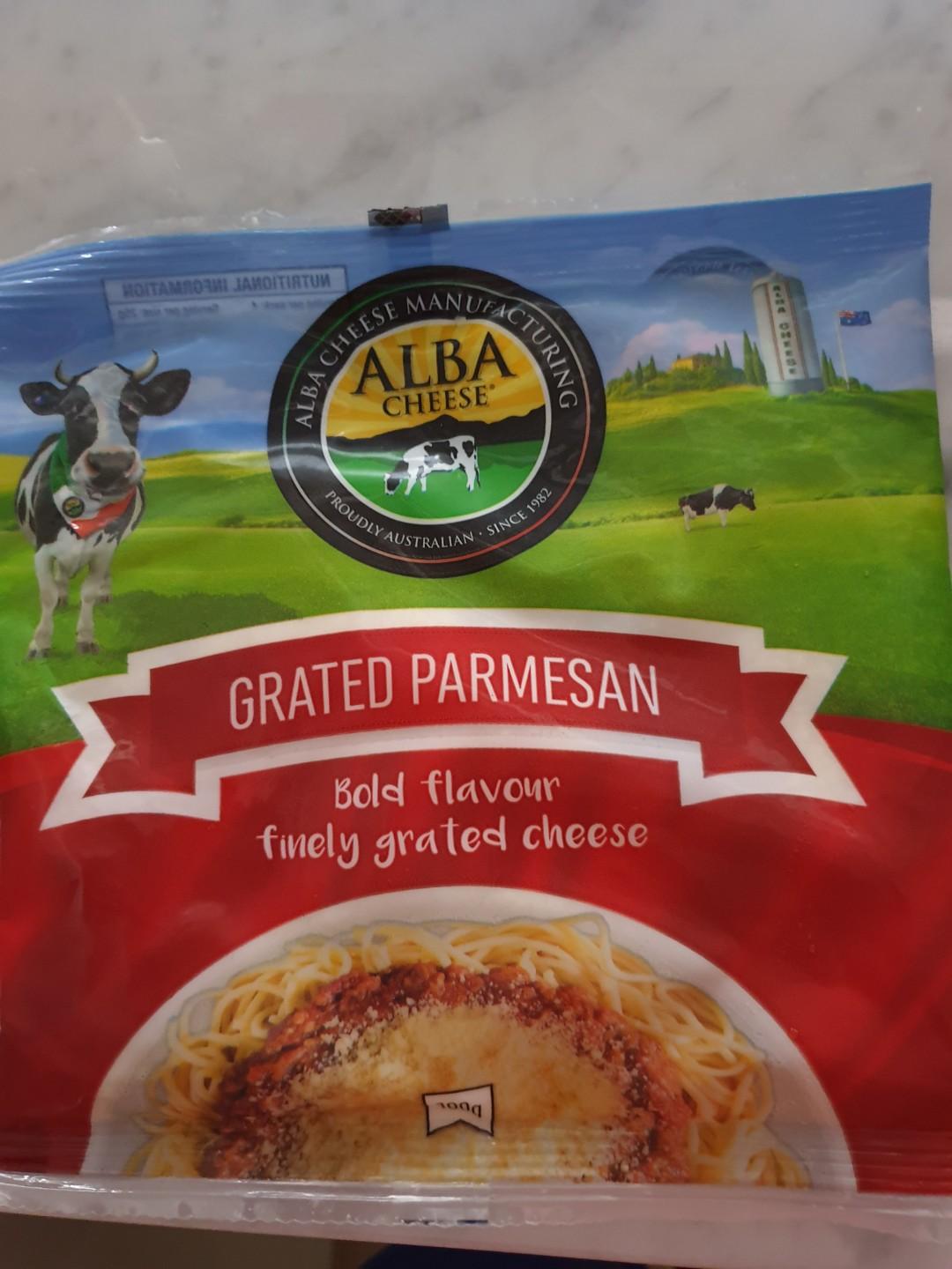 Alba Grated Parmesan Cheease 100g (halal), Food & Drinks, Packaged ...