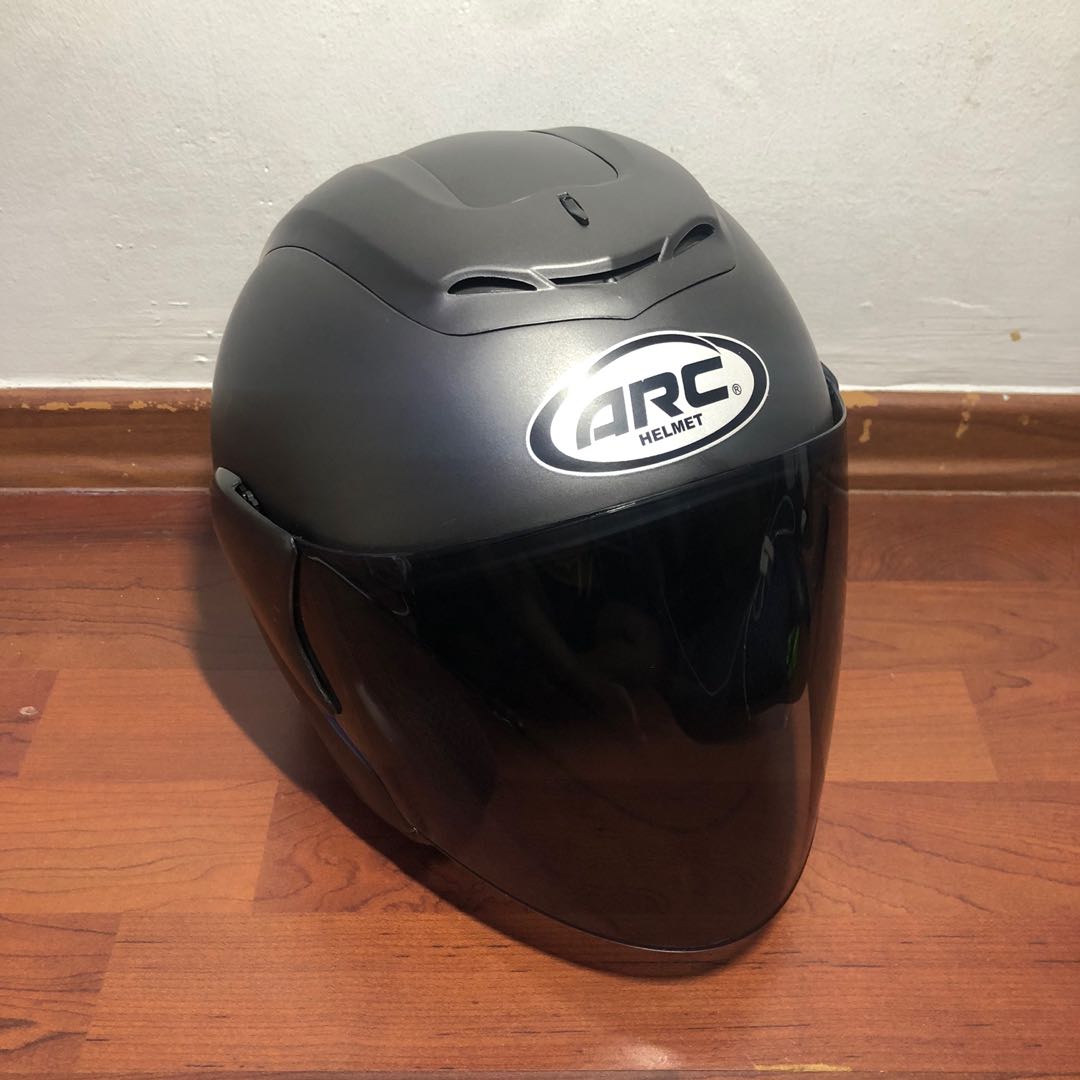 Arc Ritz Helmet Matte Grey L ( 60cm ), Motorcycles, Motorcycle ...