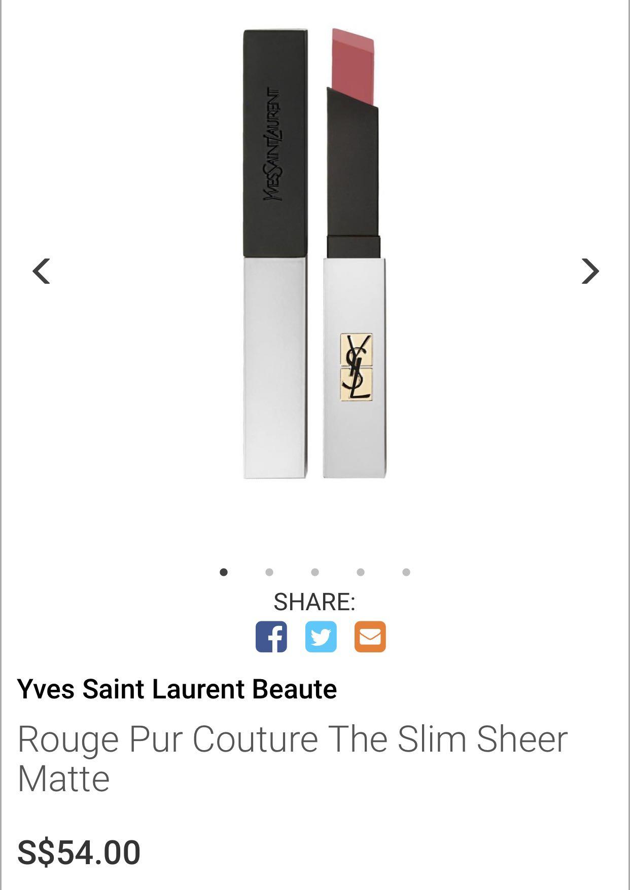 YSL The slim sheer matte lipstick # 112 raw rosewood, Beauty & Personal ...