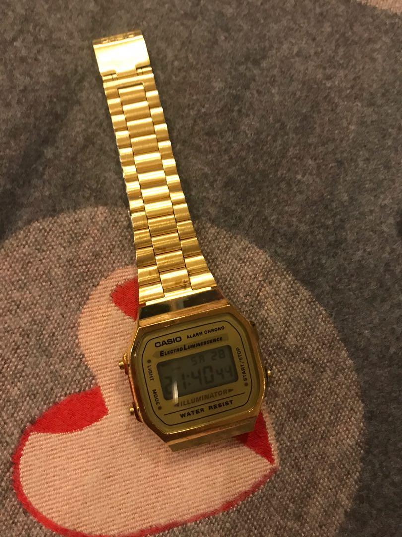 Casio A168 gold watch, Everything Else, Others on Carousell