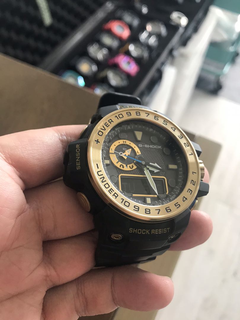 Casio G Shock Gulf Master Gold Black, Luxury, Watches on Carousell