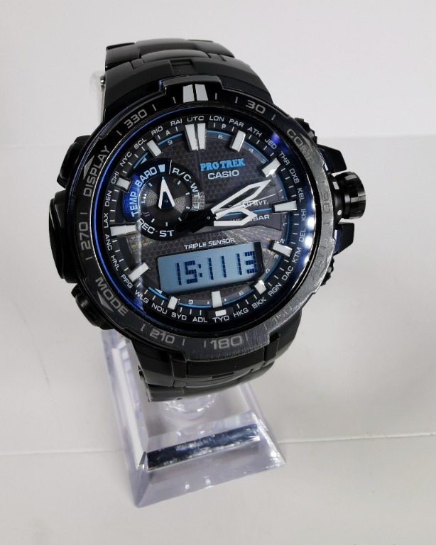 Casio Pro Trek Triple Sensor Tough Solar Watch (PRW-600YT), Mobile ...