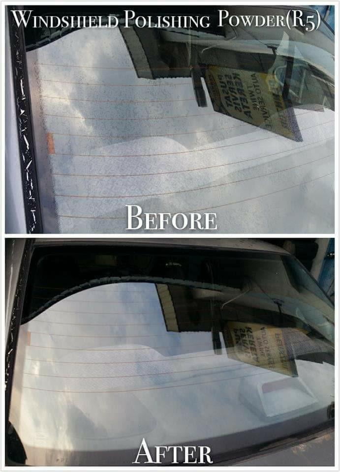 Effective Windshield Polishing Powder/ Watermark Remover/ Glass Cleaner ...