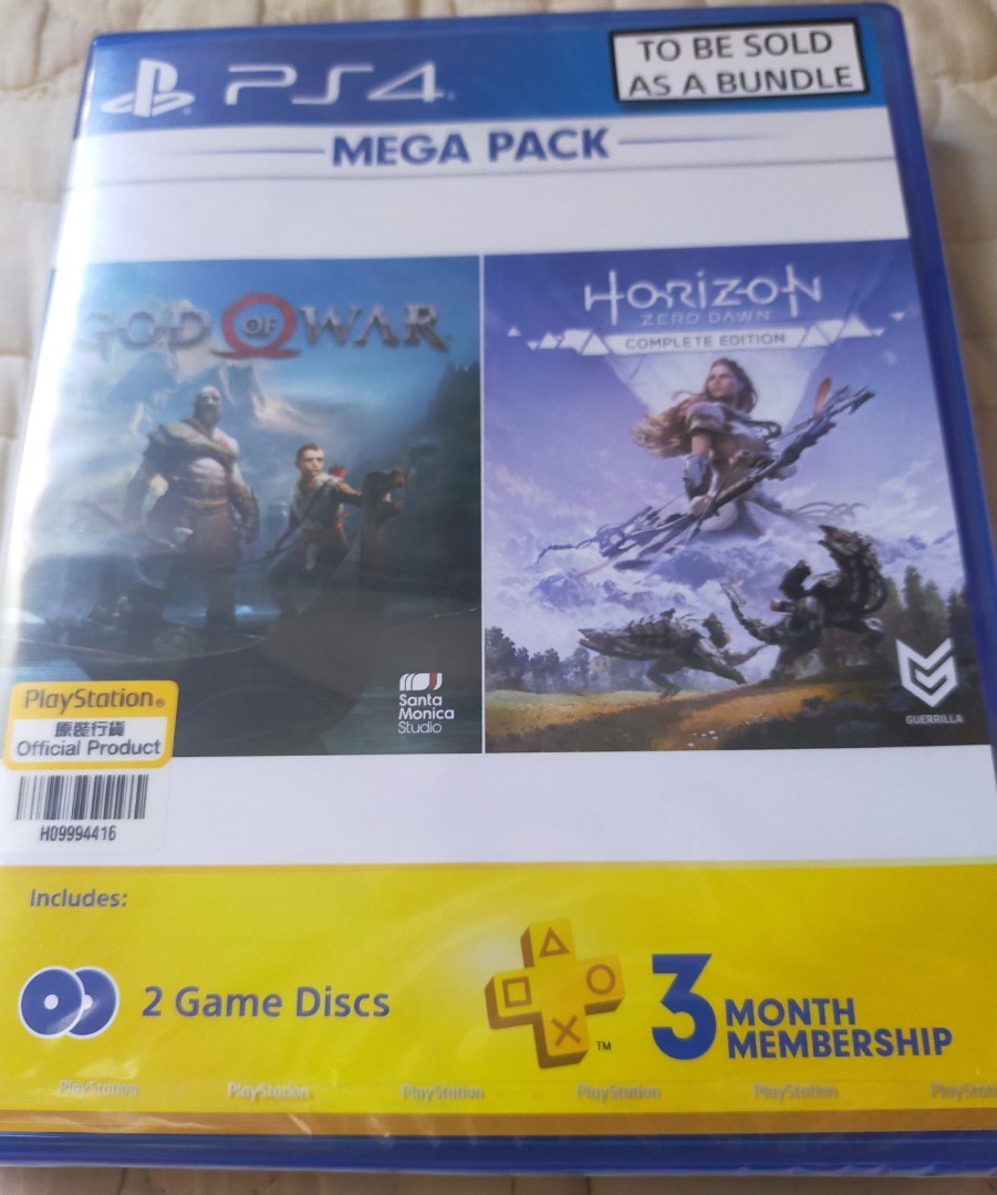 God of War / Horizon Zero Dawn PS4 Bundle, Video Gaming, Video Games ...