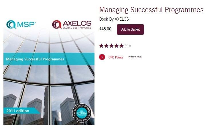 Managing Successful Programmes 2011 Edition by Axelos, Hobbies & Toys ...