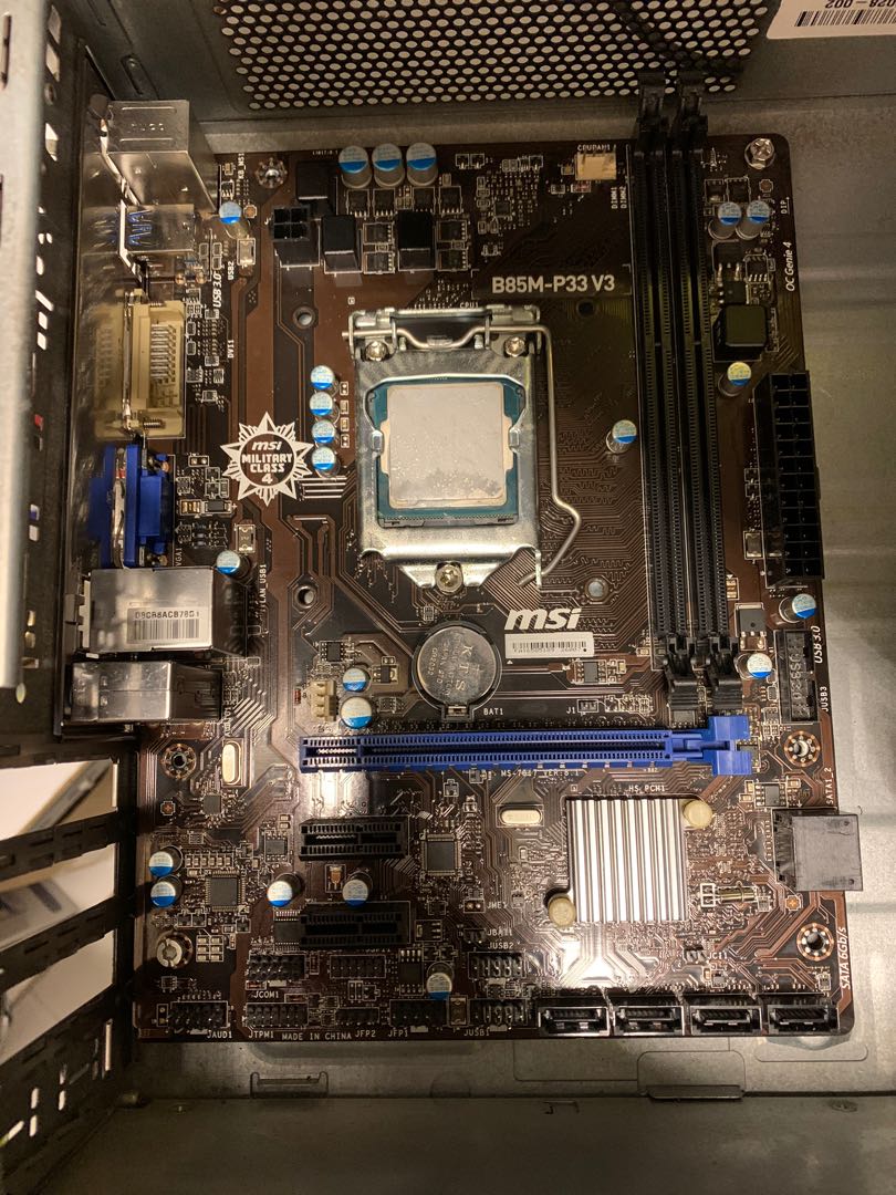 Motherboard LGA 1150 MSI B85M-P33 v3, Electronics, Computer Parts ...