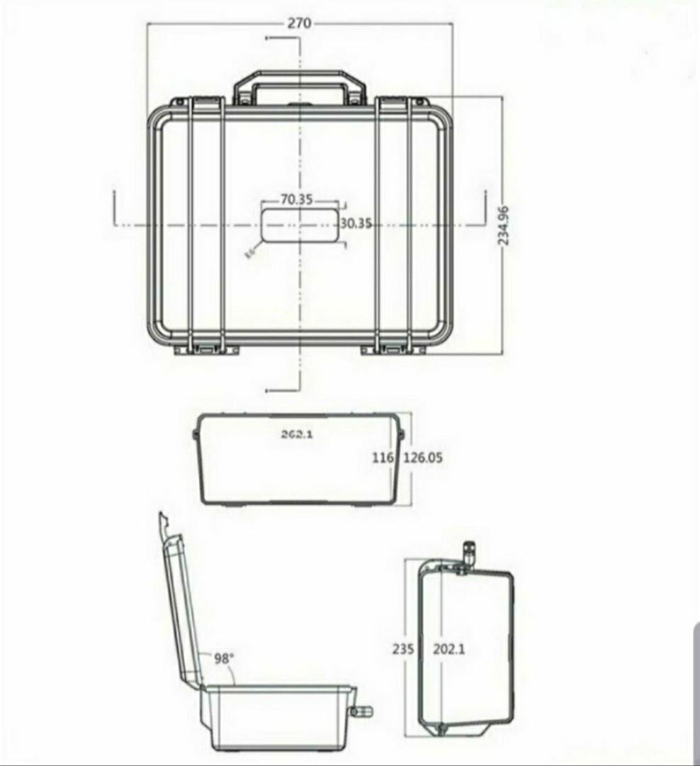 Motorcycle storage box plastic pelican copy ebike waterproof protective ...
