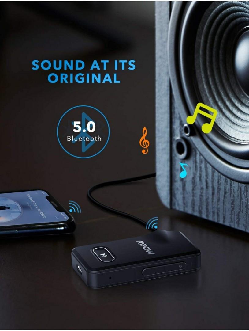 Mpow BH129 Bluetooth Receiver for Car, Aux Bluetooth Car Adapter 5.0 ...
