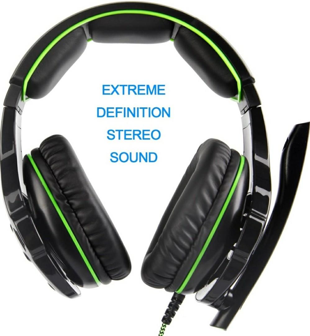 SADES SA810 Green New Updated 3.5mm Multi-Platform Stereo PS4 Headset ...