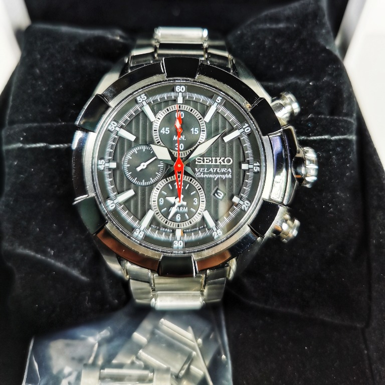 SEIKO VELATURA CHRONOGRAPH MENS WATCH SNAF39P, Men's Fashion, Watches ...