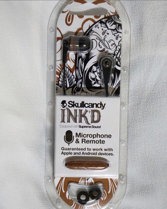 Skull Candy earphones with mic & remote, Audio, Earphones on Carousell