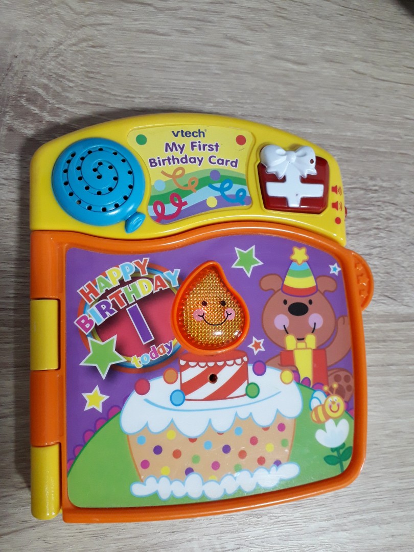 Vtech My first birthday card, Babies & Kids, Toys & Walkers on Carousell