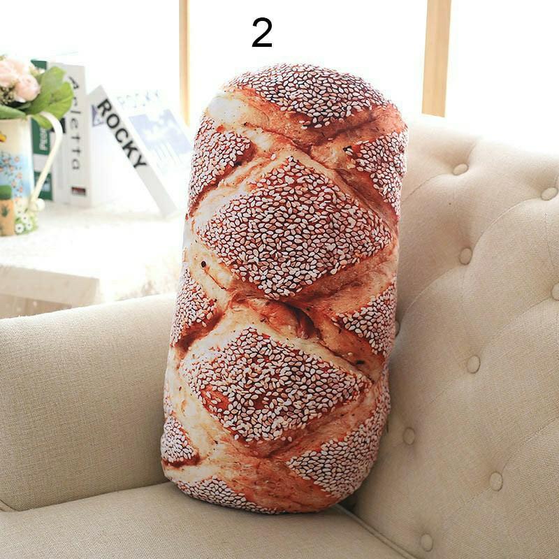 75cm plush bread design pillow, Furniture & Home Living, Furniture, Bed ...
