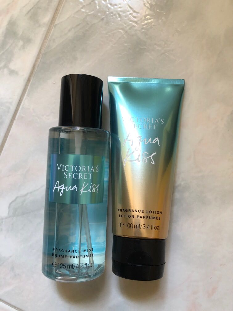 Aqua Kiss Fragrance Mist and Lotion, Beauty & Personal Care, Bath & Body, Body Care on Carousell