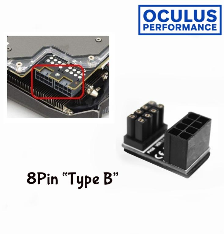ATX 8Pin Male 180 Degree Angled to 8Pin Female Power Adapter for GPU ...