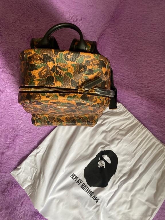 Bape x MCM Backpack, Luxury, Bags & Wallets, Backpacks on Carousell