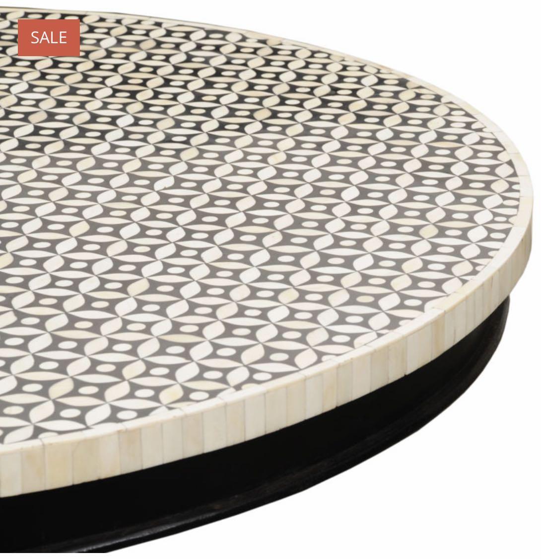 Bone Inlay Round Dining Table, Furniture & Home Living, Furniture ...