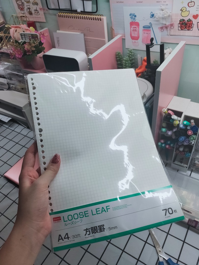 Daiso Grid A4 Paper, Hobbies & Toys, Stationery & Craft, Stationery ...