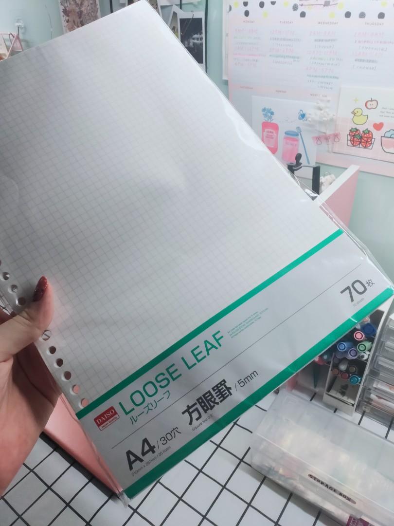Daiso Grid A4 Paper, Hobbies & Toys, Stationery & Craft, Stationery ...