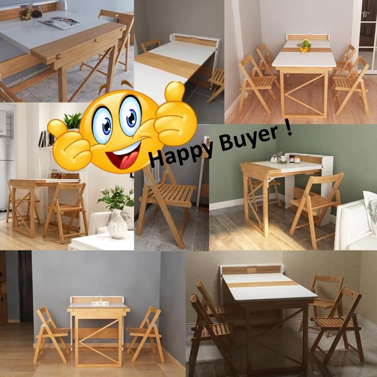 Designer Foldable Dining Table Set / Folding Table, Furniture & Home ...