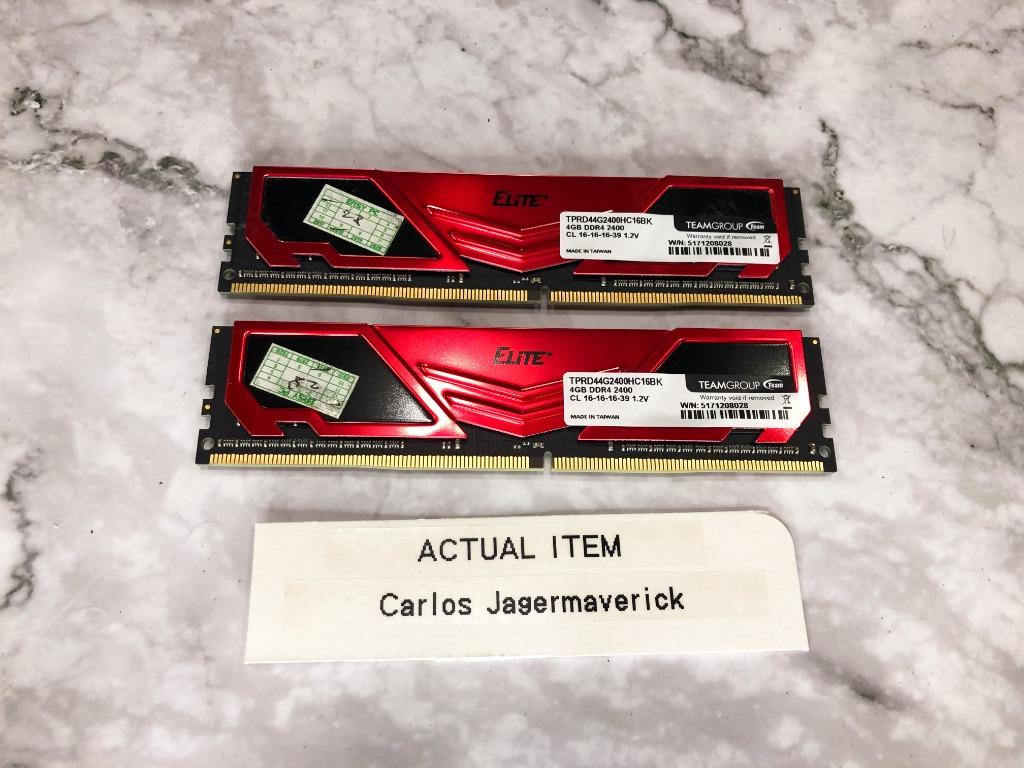 Desktop Memory Team Group Elite Plus DDR4-2400 4GB, Computers & Tech ...