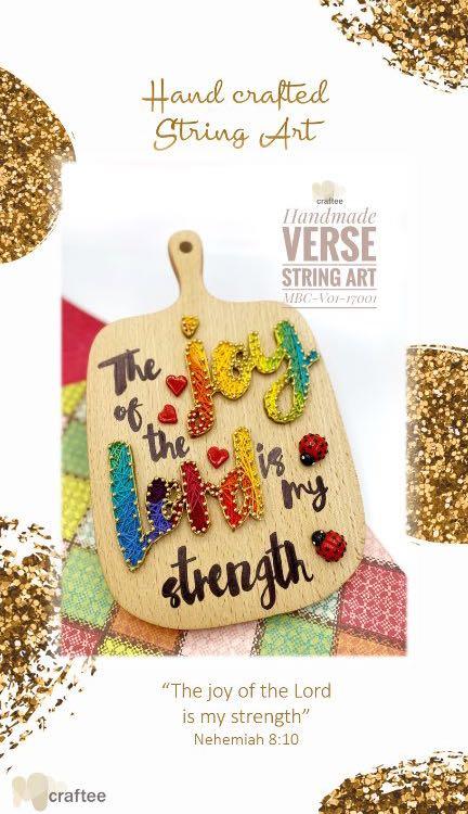 Handcrafted Bible Verse String Art Nehemiah 8:10 | String Art | Wall ...