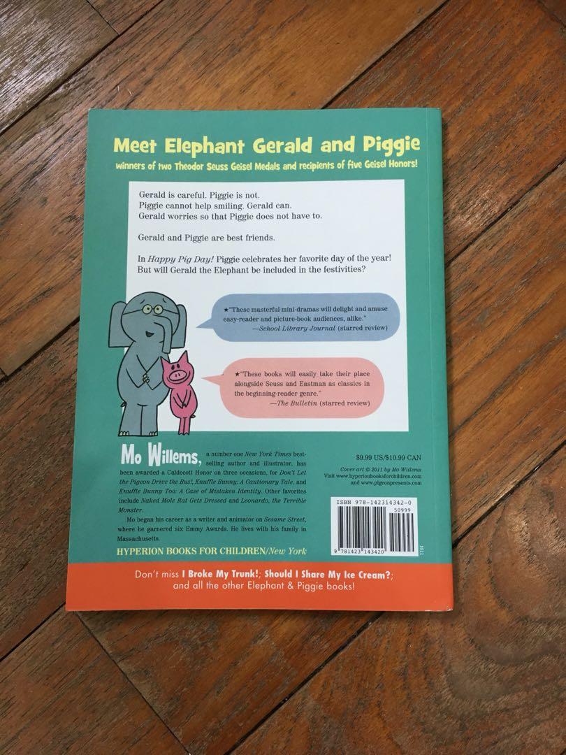 Happy Pig Day! Elephant & Piggie book, Hobbies & Toys, Books ...