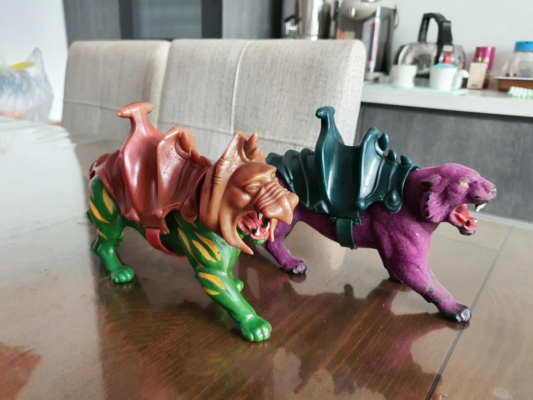 He Man and skeletor tiger and puma Battle Cat and Panthor, Toys & Games ...
