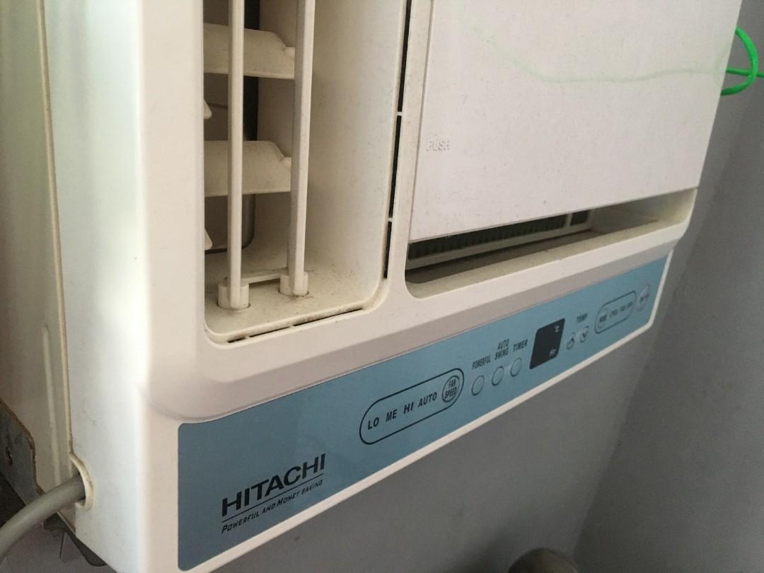 Hitachi 1HP Aircon Window Type with Remote, TV & Home Appliances, Air ...
