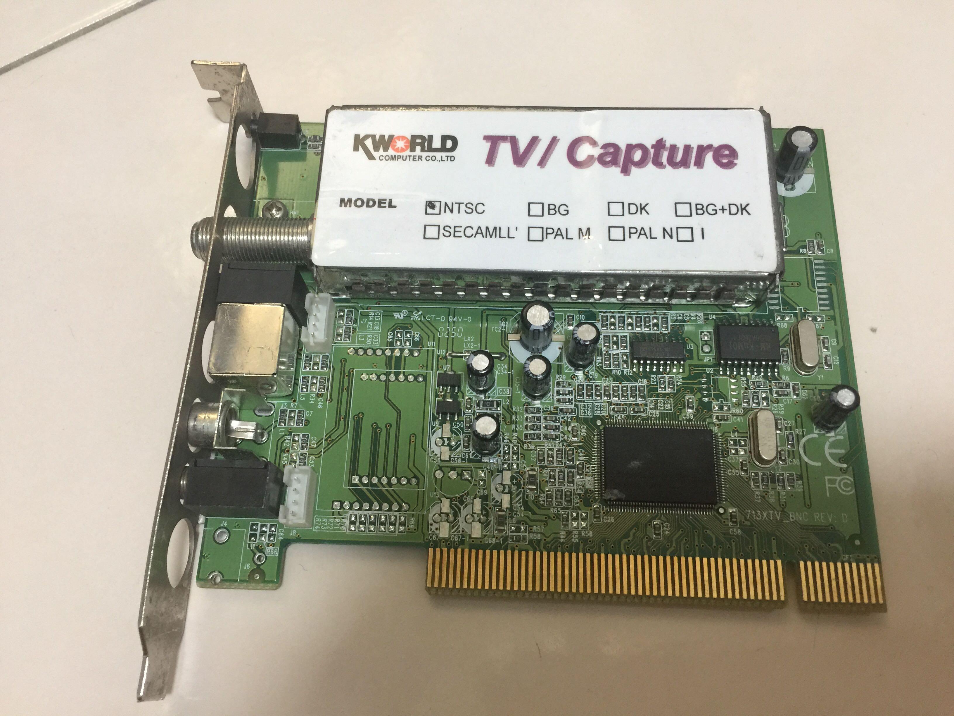 Kworld TV/Capture PCI card, Computers & Tech, Parts & Accessories, Networking on Carousell