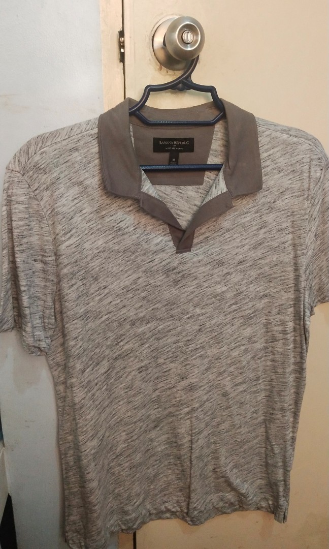 Original Banana Republic No Button Polo Shirt, Men's Fashion, Tops ...