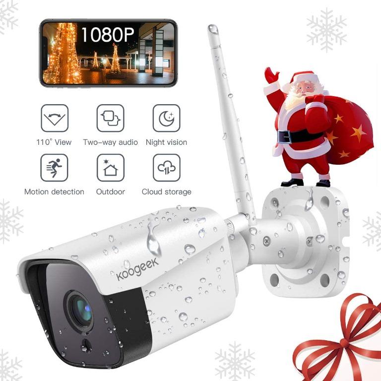 Outdoor Security Camera, Smart IP Camera 1080P Outdoor with Two-Way ...