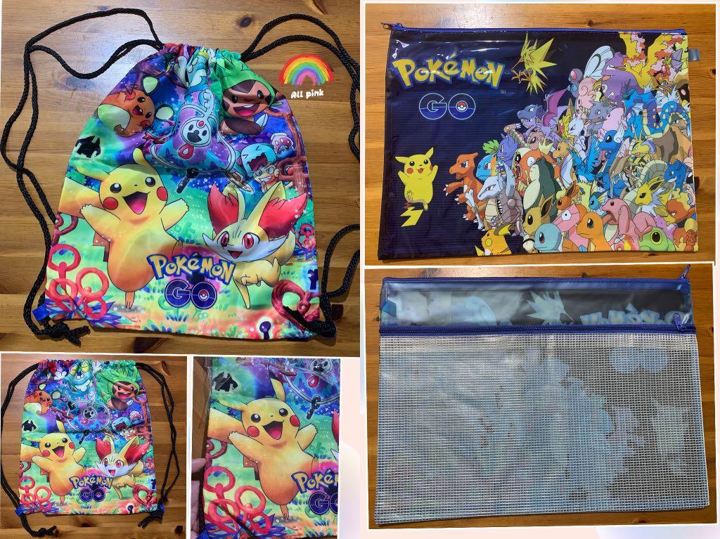 Pokémon figures 24 pieces # Pokemon string bag # Pokemon folder ...