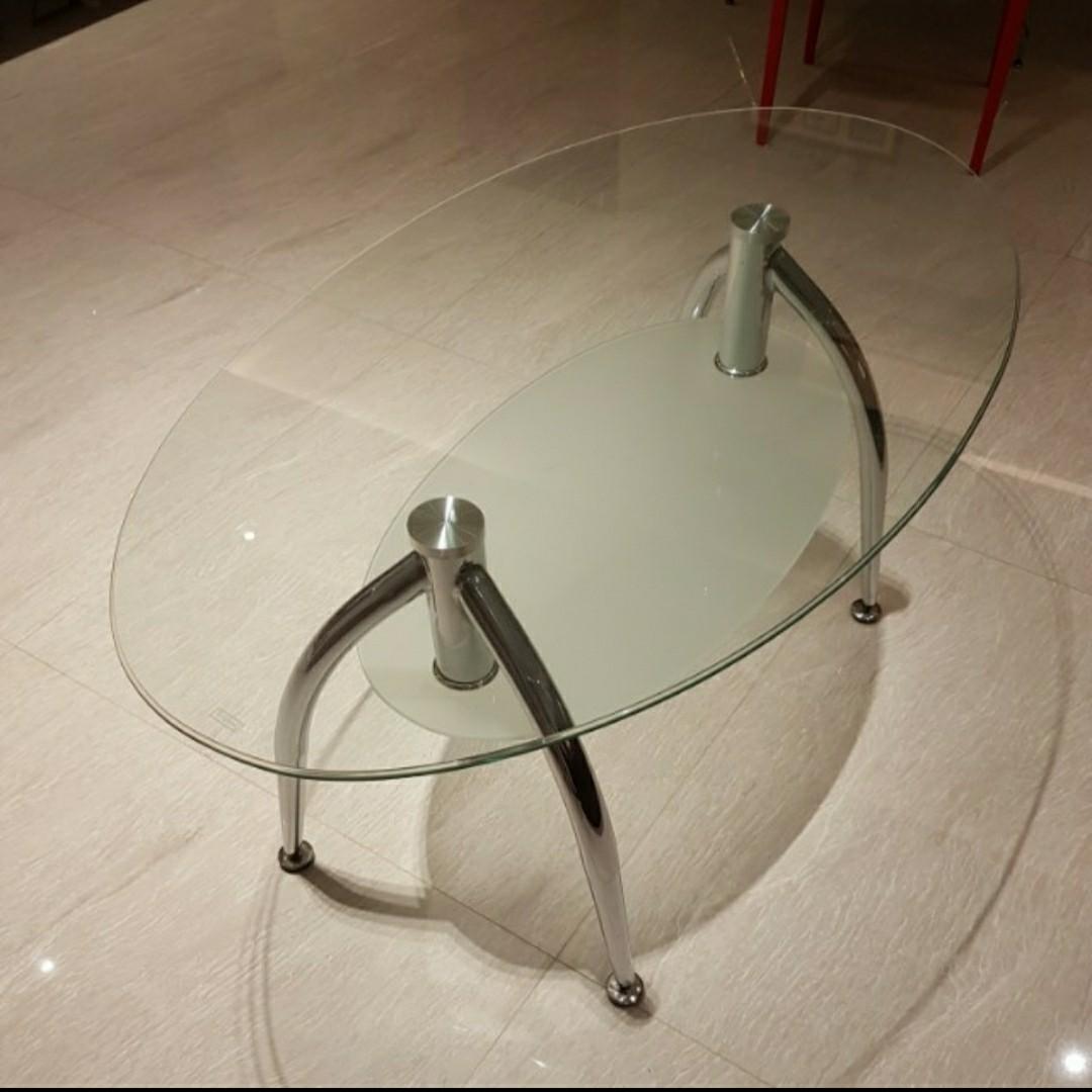 Preloved Glass Coffee Table, Furniture & Home Living, Furniture, Tables ...