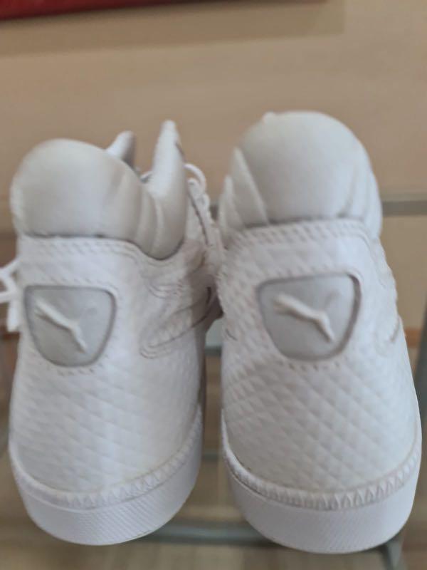 Puma men’s white high cut sneakers, Men's Fashion, Footwear, Sneakers ...