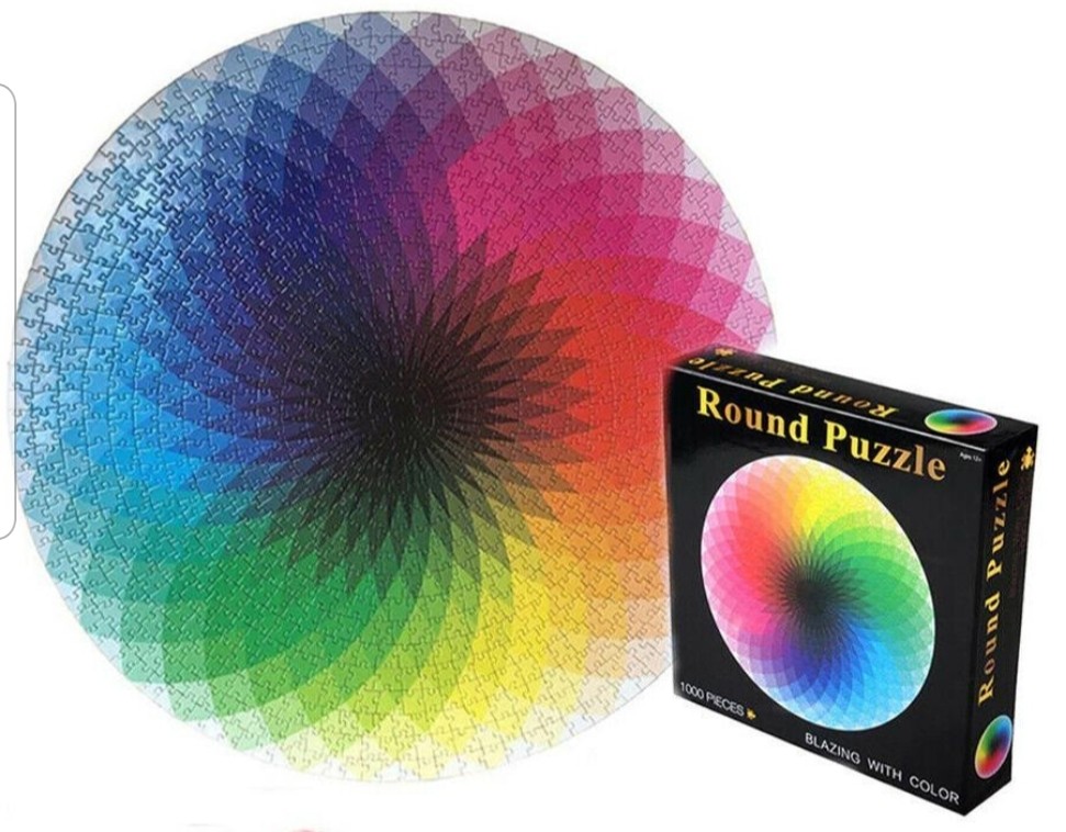 1000 piece pcs Rainbow Jigsaw Round Puzzle Gradient, Hobbies & Toys ...