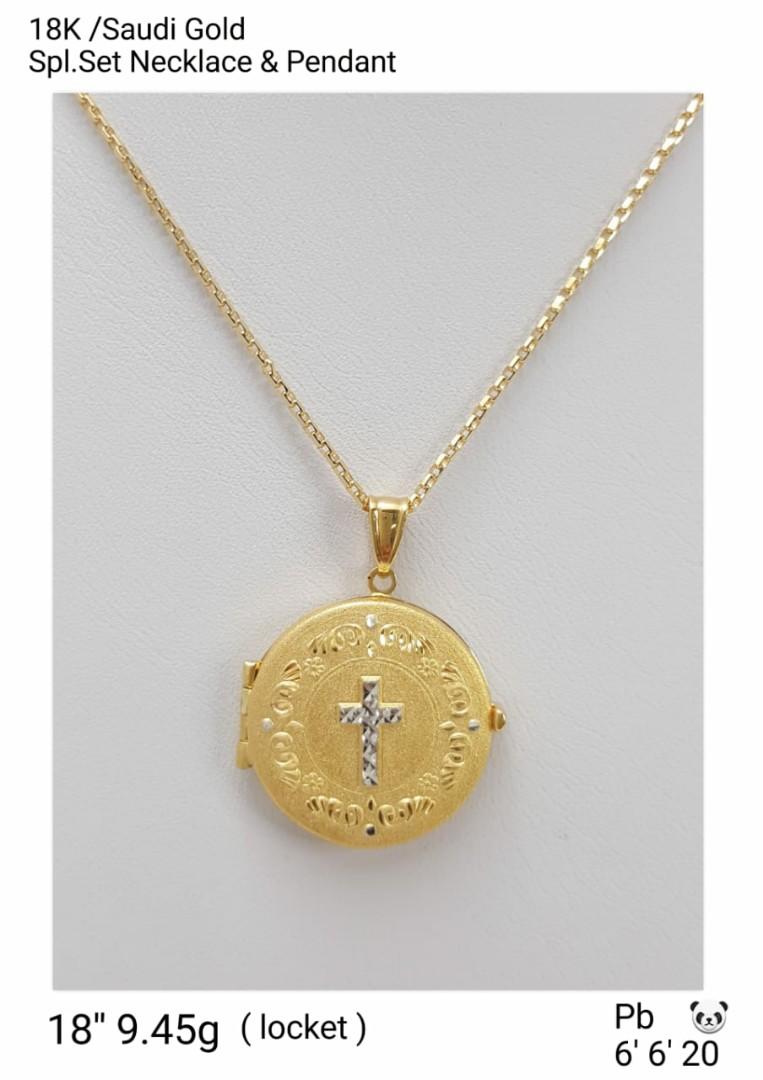 Saudi gold locket Necklace, Women's Fashion, Jewelry & Organizers ...