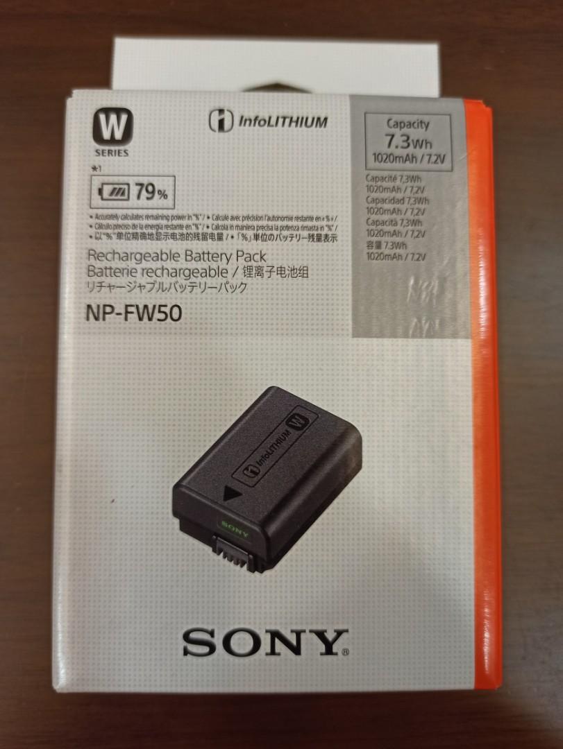 Sony NP-FW50 W-series Rechargeable Battery Paxk, Photography, Photography Accessories, Batteries ...