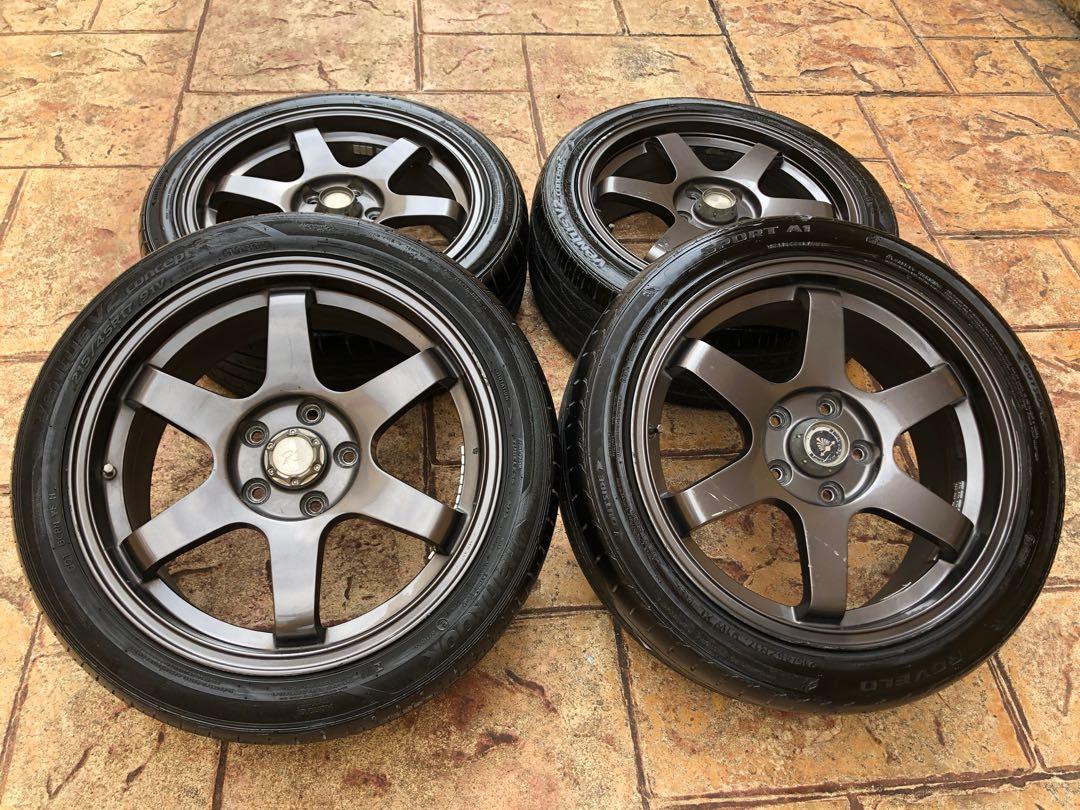 Sport Rim TE37 SL 17x7JJ 5X114.3 ET42, Auto Accessories on Carousell