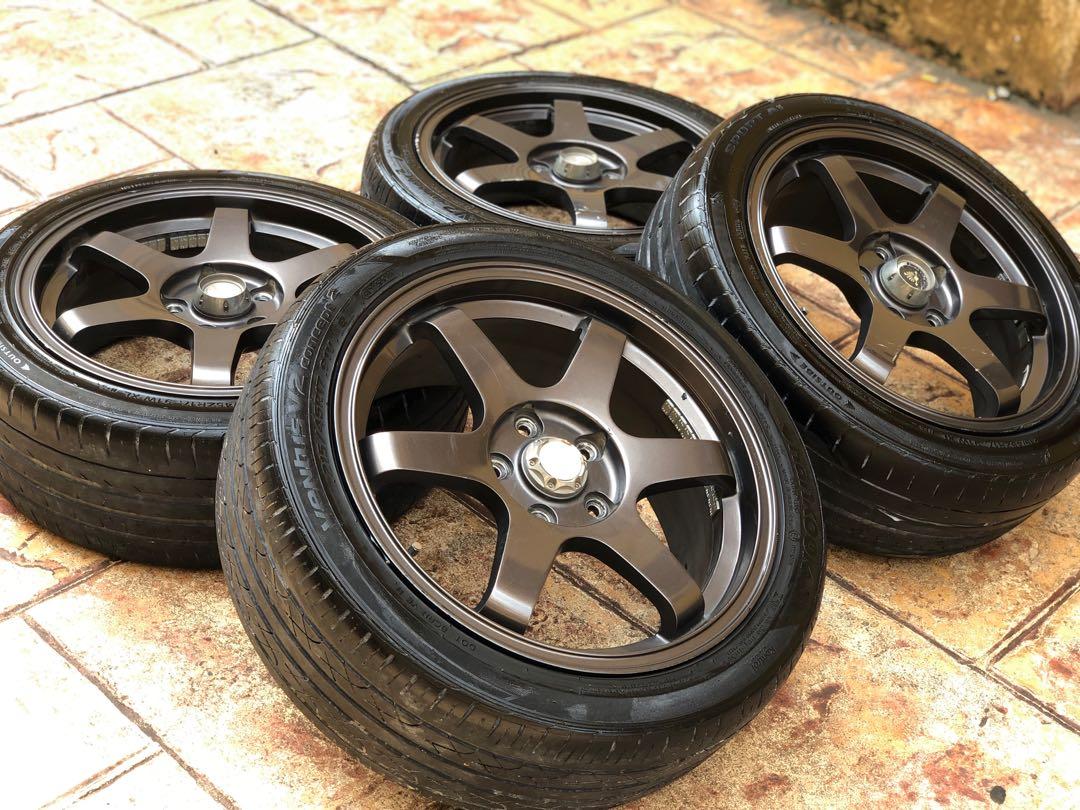 Sport Rim TE37 SL 17x7JJ 5X114.3 ET42, Auto Accessories on Carousell